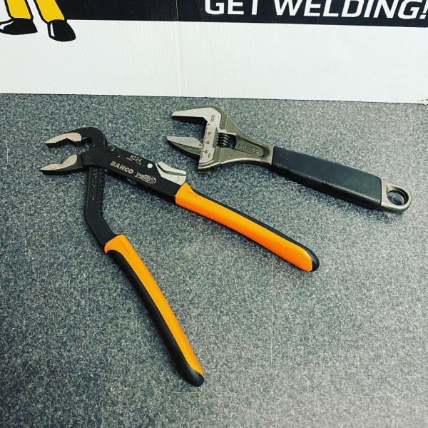 Bahco 9031-8224 Adjustable Wrench & Slip Joint Plier Twin Pack
