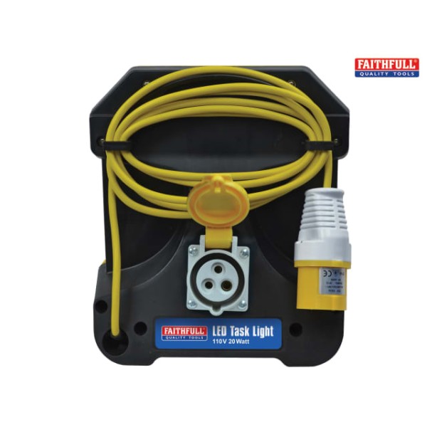 Faithfull SMD LED Task Light with Power Take Off 20W 110V