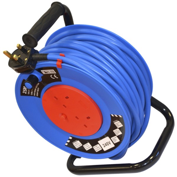 TALATools Heavy-Duty Cable Reel 220V 25m 2 Socket