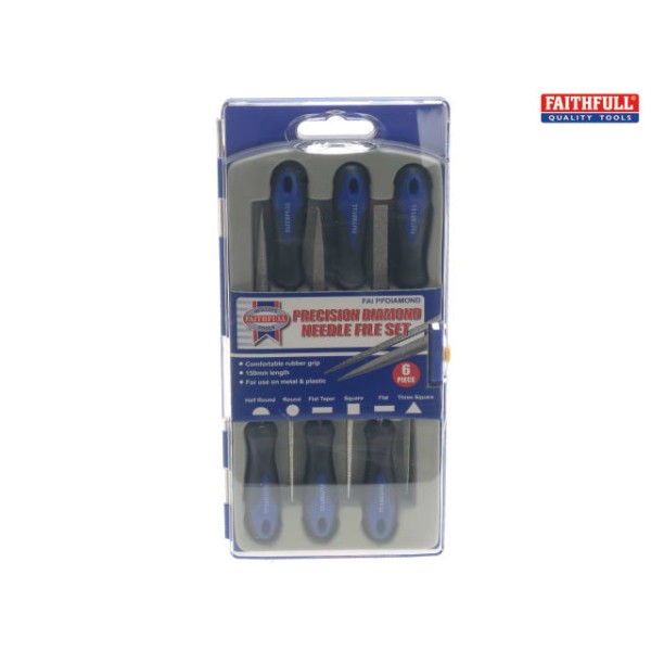 Faithfull Diamond Needle File Set, 6 Piece