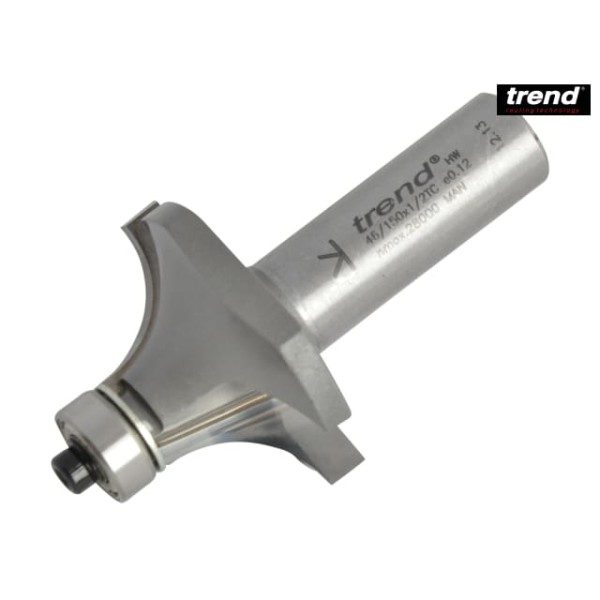 Trend 46/150 x 1/2 TCT Bearing Guided Ovolo & Round Over 12.7mm Radius ...