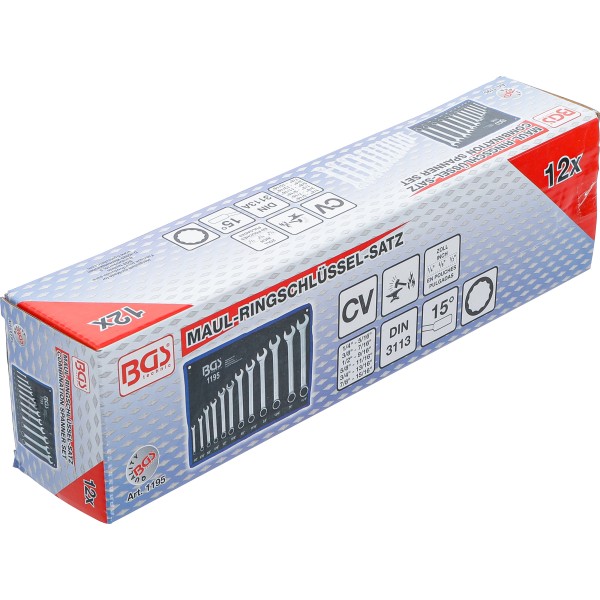 BGS Technic Combination Spanner Set | Inch Sizes | 1/4" - 15/16" | 12 pcs.