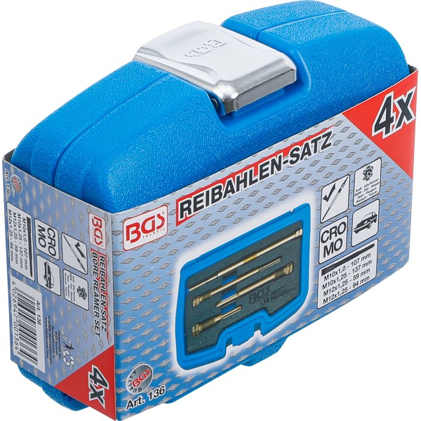 BGS Technic Glow Plug Bore Reamer Set | 4 pcs.