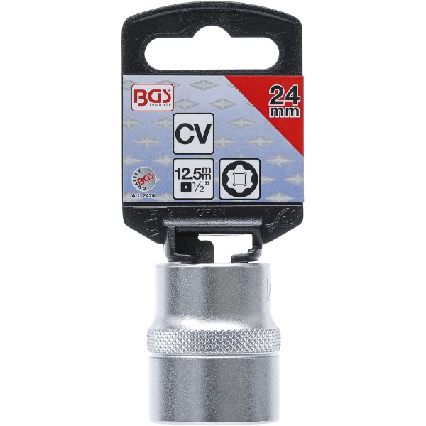 BGS Technic Socket, Super Lock | 12.5 mm (1/2") Drive | 24 mm