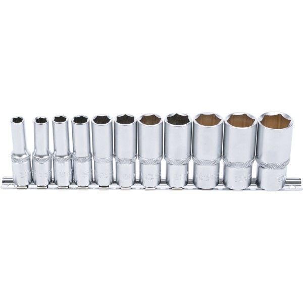 BGS Technic Socket Set, Hexagon, deep | 10 mm (3/8") Drive | Inch Sizes ...