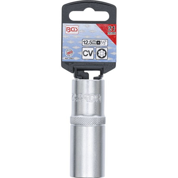 BGS Technic Socket, Super Lock, deep | 12.5 mm (1/2") Drive | 21 mm