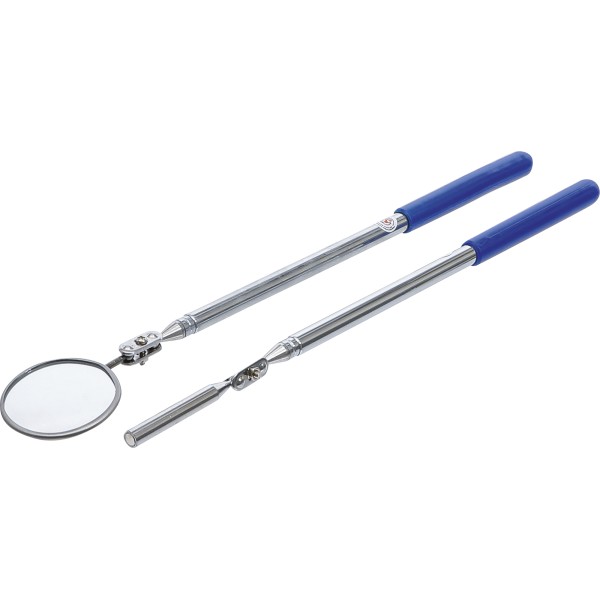 BGS Technic Magnetic Pick-Up Tool / Inspection Mirror Set | 2 pcs.