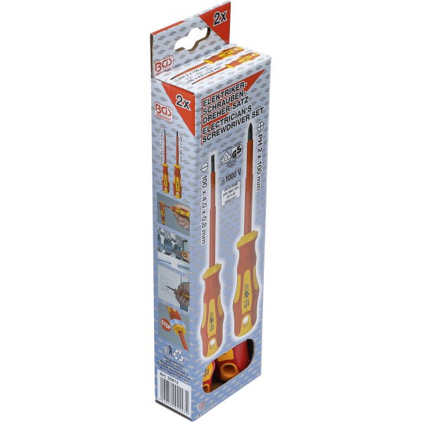 BGS Technic VDE Screwdriver Set | 2 pcs.