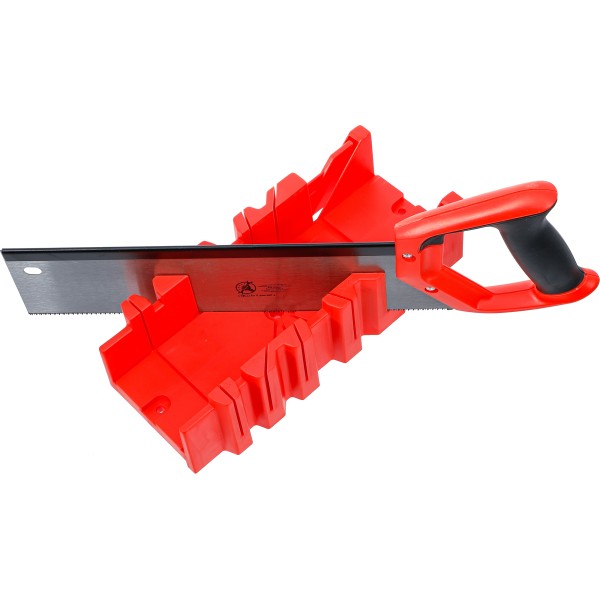 BGS Technic Plastic Miter Box | 300 x 130 x 80 mm | with Backsaw