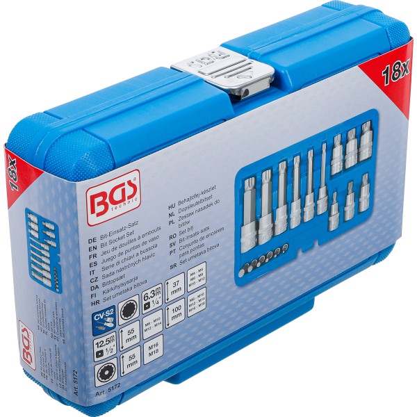BGS Technic Bit Socket Set | 6.3 mm (1/4") / 12.5 mm (1/2") Drive ...