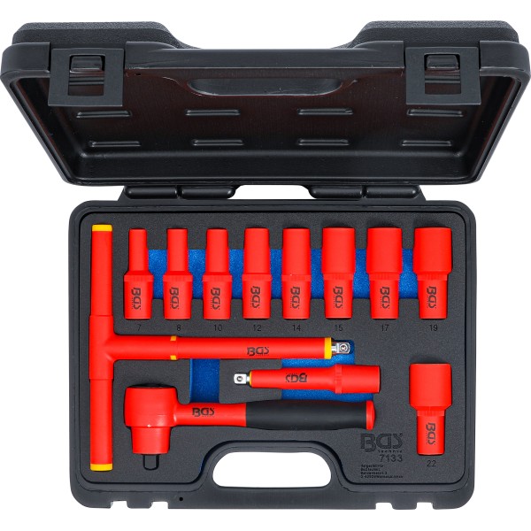 BGS Technic VDE Socket Set | 10 mm (3/8") Drive | 7 - 22 mm | 12 pcs.