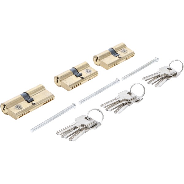 BGS Technic Brass Cylinder Lock | simultaneous locking | 15 pcs.