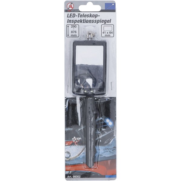 BGS Technic LED Telescope Inspection Mirror | 290 - 876 mm