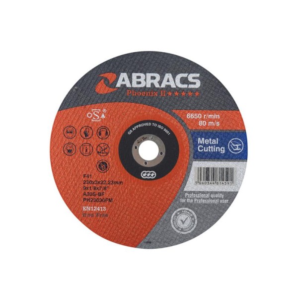 ABRACS Phoenix Flat Metal Cutting Disc 230 x 3 x 22mm