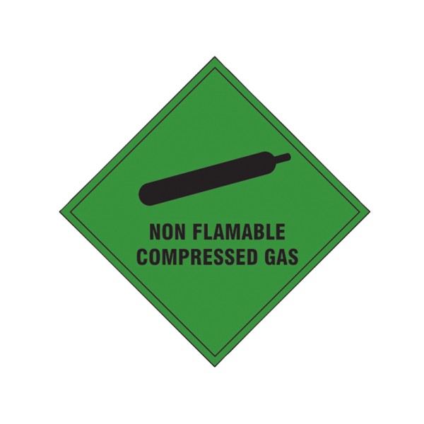 Scan Non Flammable Compressed Gas - Self Adhesive Vinyl Sign 100 x 100mm